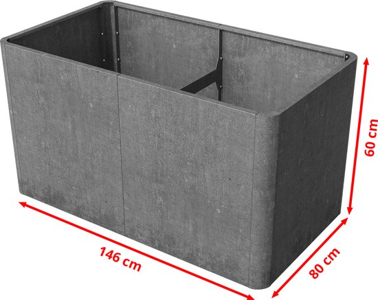 PRIMEYARD cortenstaal Moestuinbak Mario 146x80x80 cm, roest look | bol