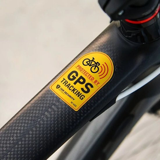 GPS Tracking Alarm Sticker Reflecterende Fiets Waarschuwingssticker ...