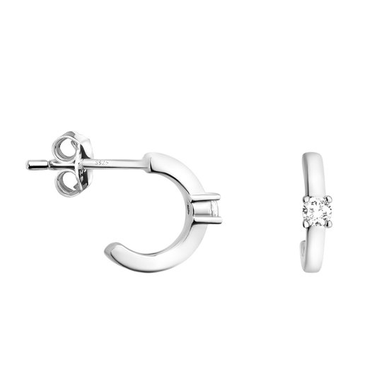 Sofia Milani - Dames Oorbellen 925 Zilver - Zirkonia Steek Creolen | bol