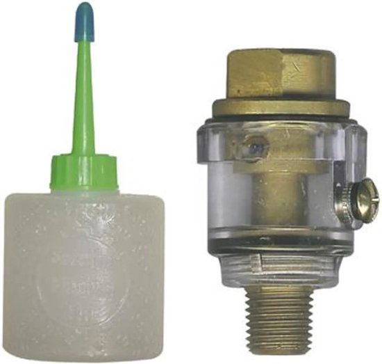 CriKo olienevelaar voor compressor - 1/4" buitendraad - Met oliekan | bol