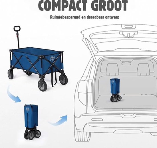 Bolderkar Opvouwbaar Luchtbanden – Bolderwagen Voor Alle Terreinen – Boodschappenwagen... | bol