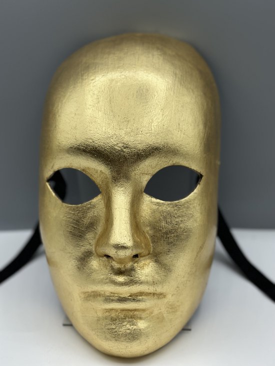 Gouden masker venetiaans - Hangemaakt - Venetiaans heren masker ...