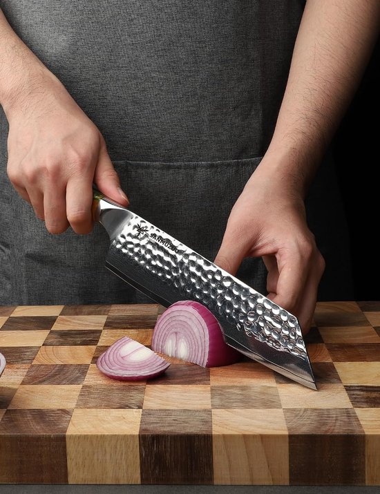 22 cm Koksmes Damastmes, scherp Damaststaal Kiritsuke Mes Professioneel ...