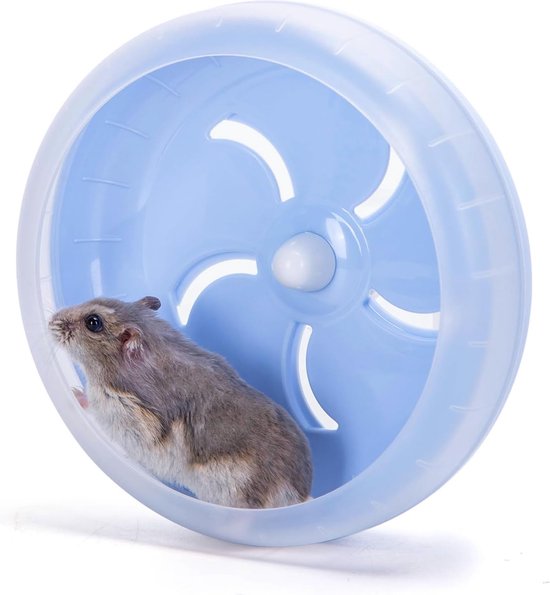 Loopwiel diameter 175 cm | Stil hamsterspeelgoed voor kleine huisdieren (blauw) | bol