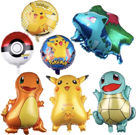 Pokemon Ballon Pikachu 5 Stuks, 16 Stuks Latex Ballon 12 Inch Matte ...