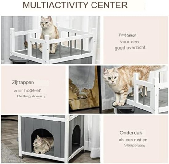 Kattenhuis Voor Buiten - Kattenhuis Buiten - Kattenhok - Kattenvilla ...