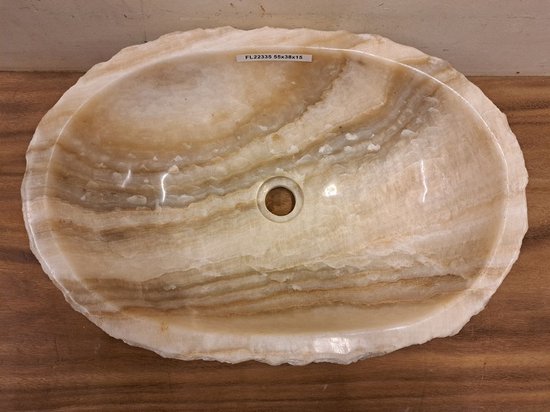 Onyx waskom - Ovaal - 55x38x15cm - FL22335 | bol