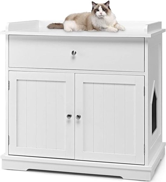 Kattenmeubel - Kattenbak Kast - Kattenkast Hout - Kattenbench ...