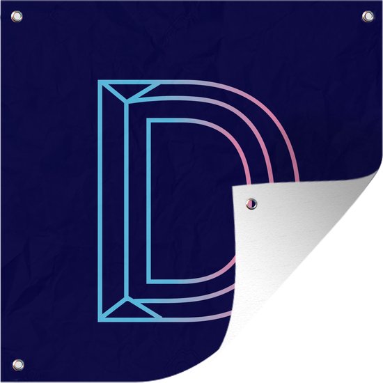 Tuindoek Een illustratie van de letter D in twee kleuren - 100x100 cm | bol