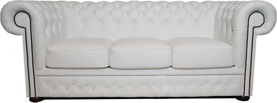 Chesterfield Bank First Class Leer | 3-zits | Wit| 2 tot 4 weken ...