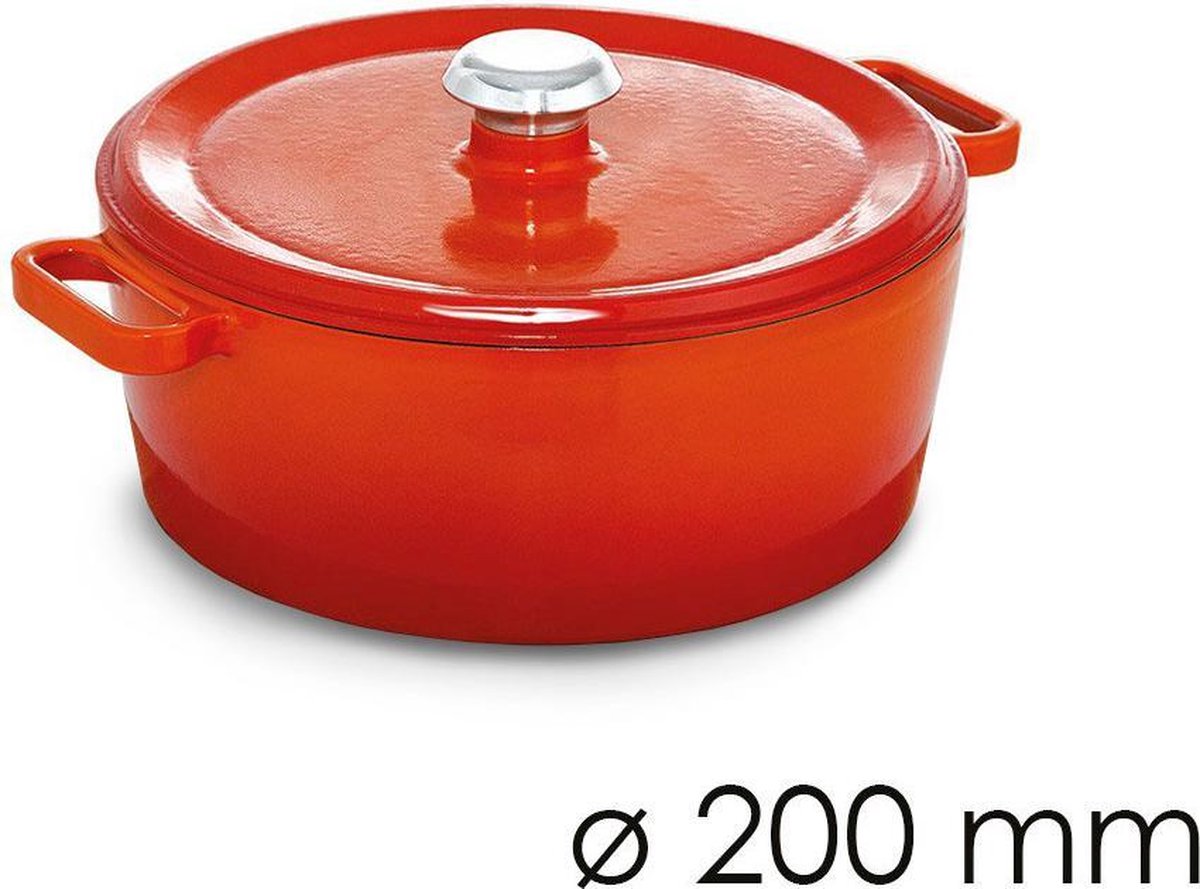 Stoofpan - Ø 200 mm - oranje | GGM Gastro | bol.com