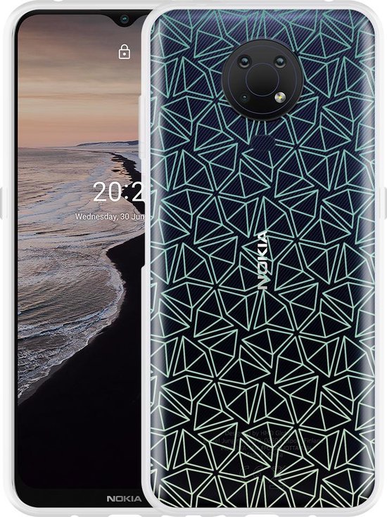 Nokia G10 Hoesje Triangles - Designed by Cazy | bol.com