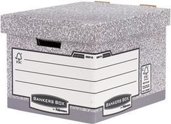 Fellowes gr. System Heavy R-Kive Box grijs 38x28.7x43 cm | bol