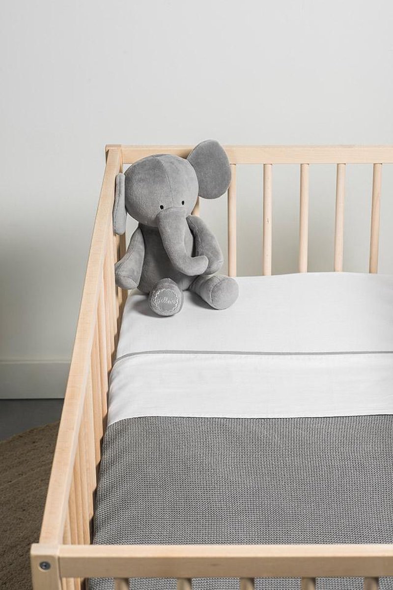 Jollein Baby Laken Ledikant 120x150cm Velvet - Storm Grey | bol.com