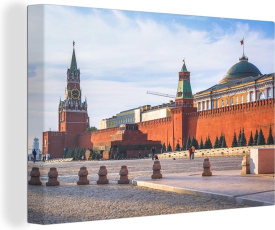 Canvas Schilderij Het Mausoleum van Lenin op het Rode plein in Moskou ...