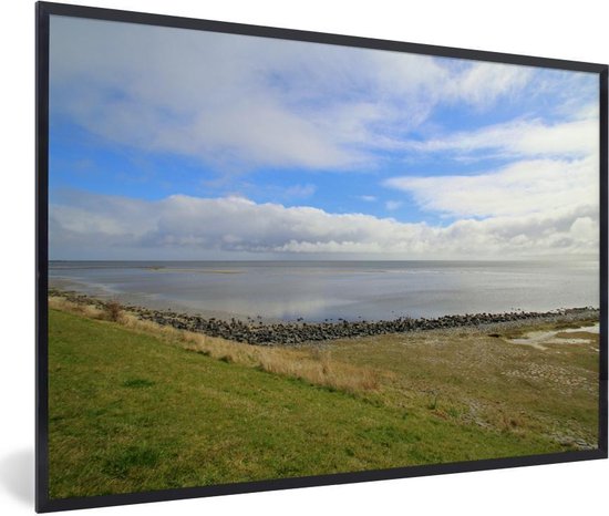 Fotolijst incl. Poster - Waddenzee bij Vlieland - 120x80 cm - Posterlijst | bol