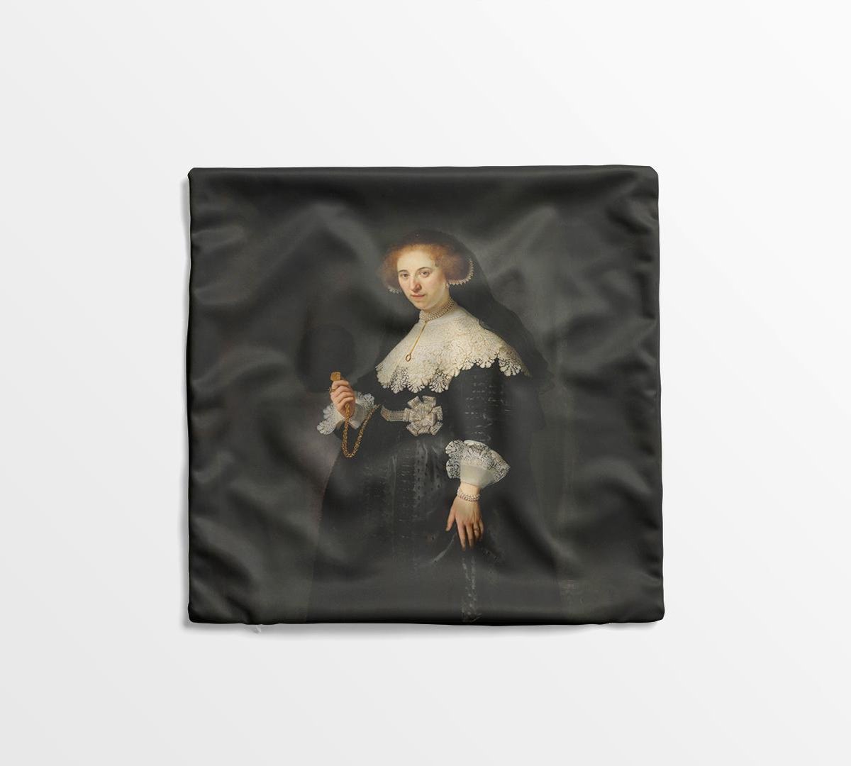 Portrait de Oopjen Coppit, Rembrandt van Rijn - Photo sur Sierkussen ...