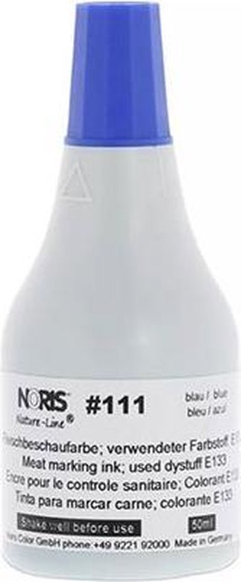 Noris #111 | Vleesstempelinkt | Blauw | 50 ml | bol