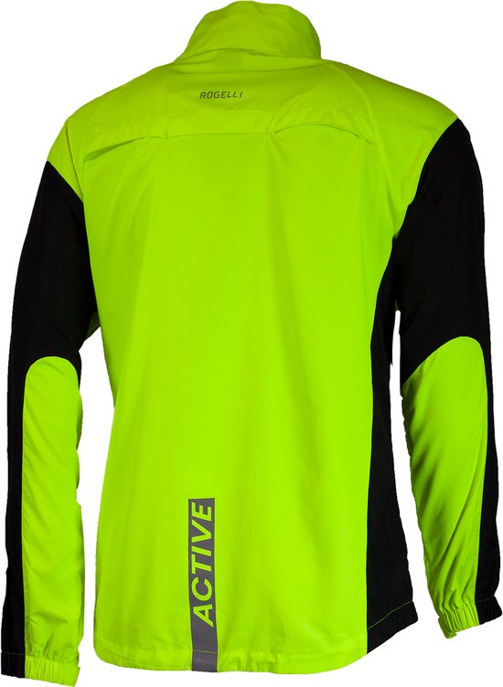 Rogelli Drummond Hardloopjack - Heren - Fluor, Zwart - Maat XL | bol.com