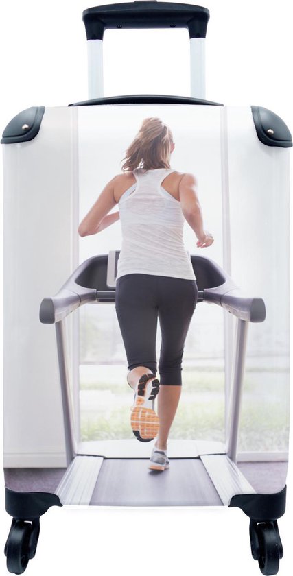 Valise - Une femme fait du fitness sur un tapis roulant - 35x55x20 cm ...