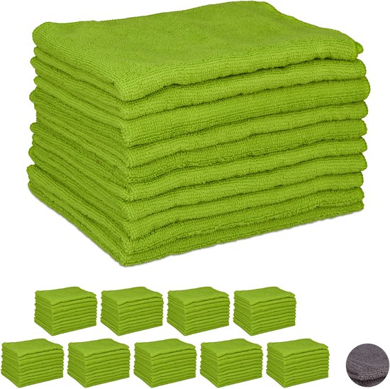 100x Microvezeldoek - 40 x 30 cm - wonderdoekjes - microfiber doek ...
