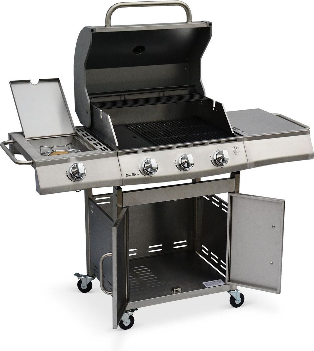 Alice's Garden Gas BBQ Richelieu - RVS - 4 branders - Grilloppervlak 56 ...