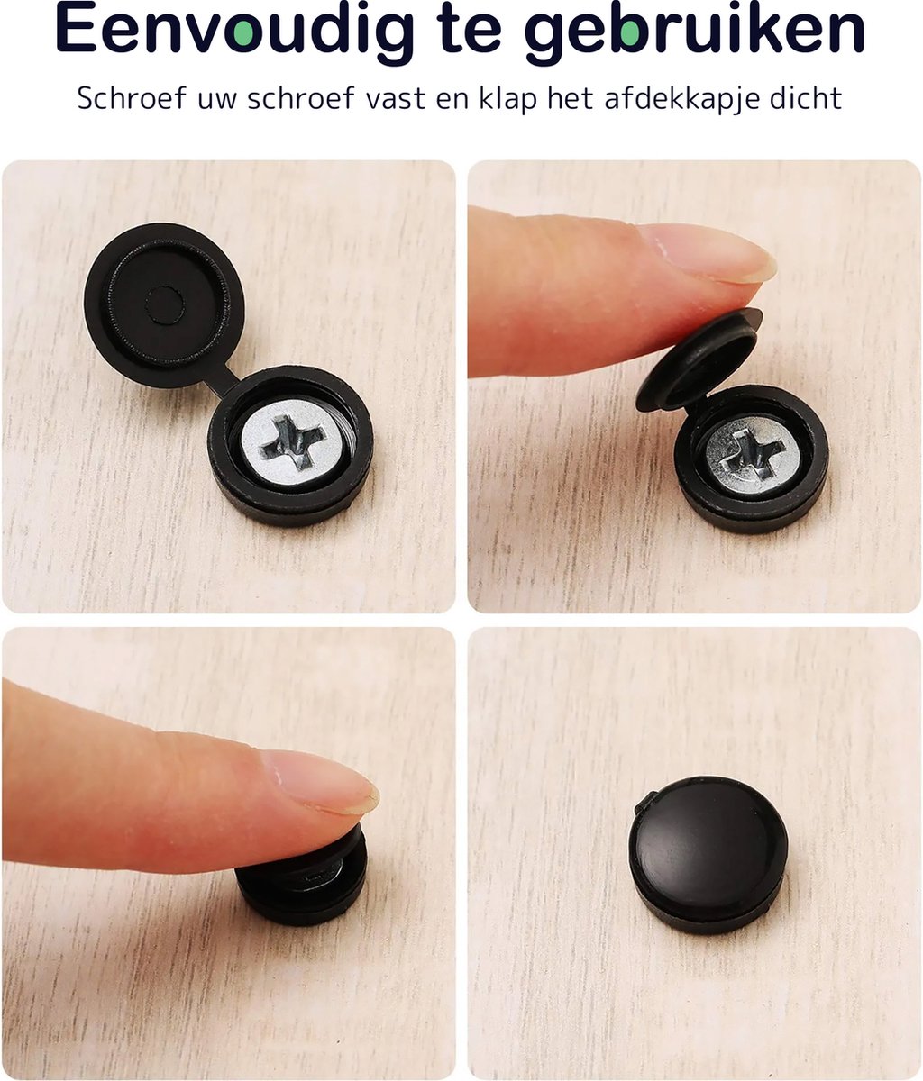 Afdekkap voor schroeven Wit - 20 stuk(s) - Afdekdop - Schroefdop ...