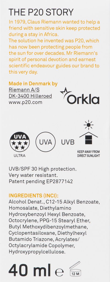 P20 SPF 30 - Zonnebrand Spray - Factor 30 - 40 ml | bol.com