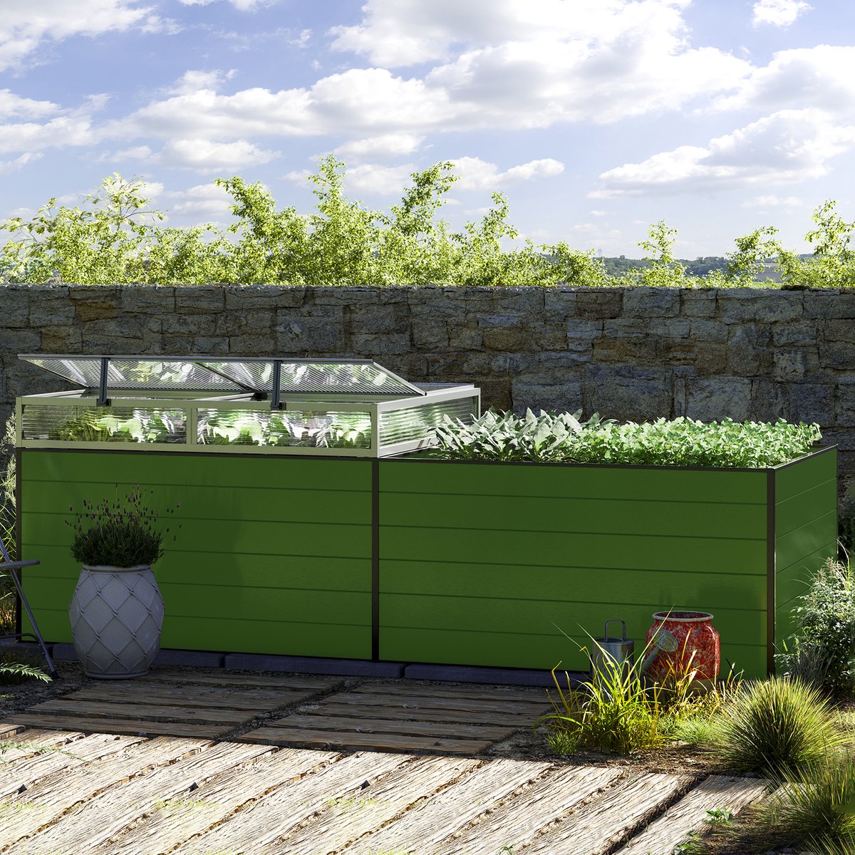 GFP Moestuinbak Plantenbak voor kruiden en groenten Aluminium DANIELA ...