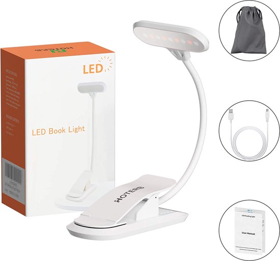 Leeslamp - Leeslampje voor boek – Draadloos - Bed Nachtkastje Leeslamp ...