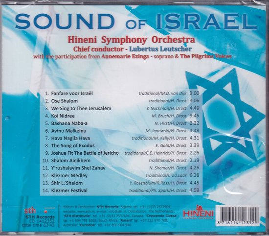 Sound of Israel - Hineni Symfonie Orkest o.l.v. Lubertus Leutscher, m.m ...