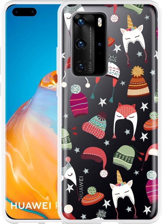 Hoesje geschikt voor Huawei P40 Pro Winter Hats | bol