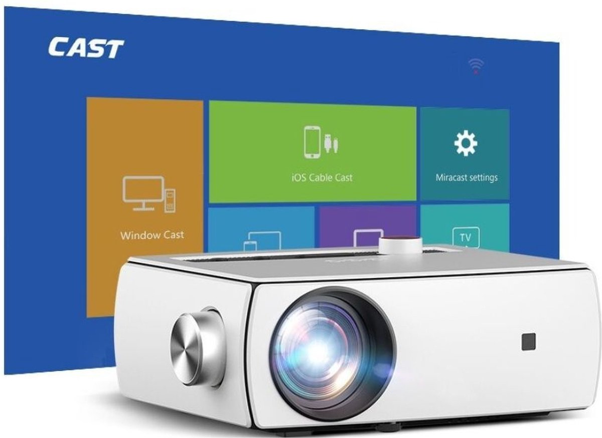 Mini Beamer - Projector met WiFi en Bluetooth - 1080p Full HD - Draad ...