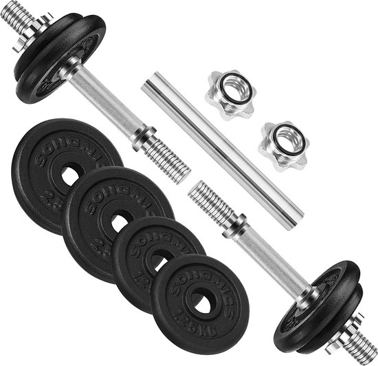 Songmics Halterset - Gietijzeren Dumbbells - Verstelbare Halter Set ...