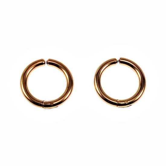 ∅16mm Klem Oorringen Dames - Heren - Verguld Roestvrij Staal - Fake ...