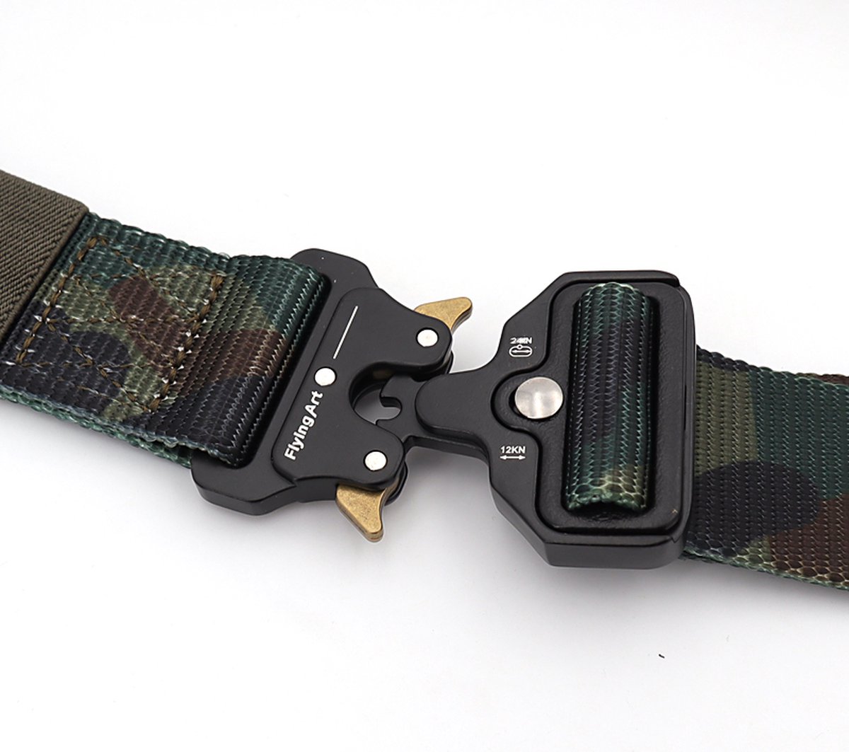 Koppelriem zwart - Zwarte Kunstof riem met snel sluiting en traploos ...