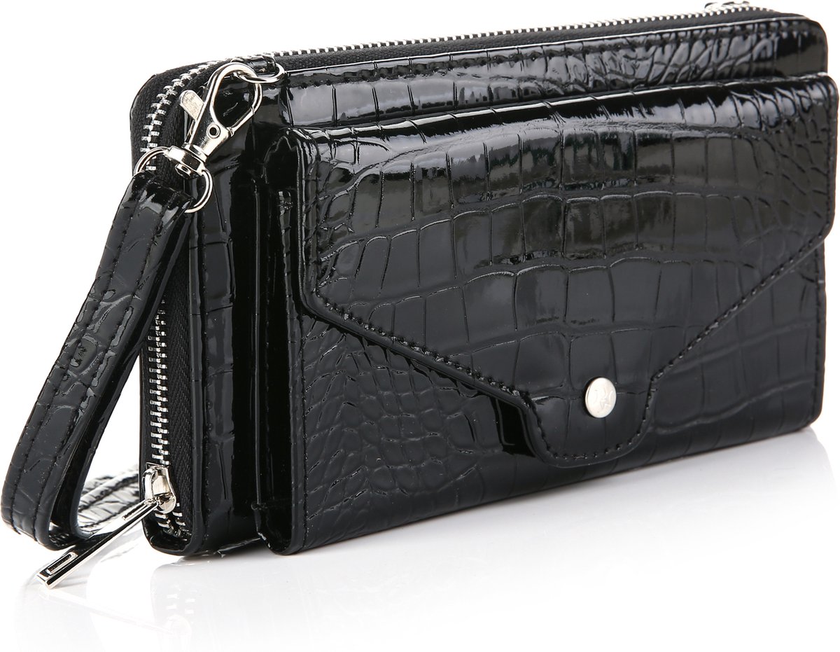 Portemonneetas - Portemonnee met voorvak - Shine - Zwart | bol.com