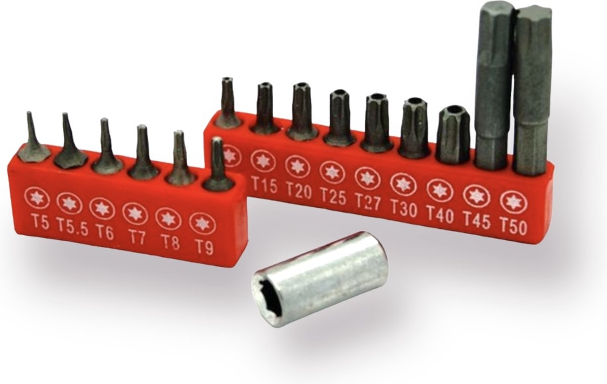 PD® - Torx Set 16 delig - Torx Schroevendraaierset - Torx Doppenset - Torx Bitset -... | bol