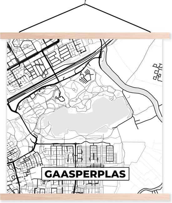 Posterhanger incl. Poster - Schoolplaat - Kaart - Gaasperplas - Plattegrond -... | bol