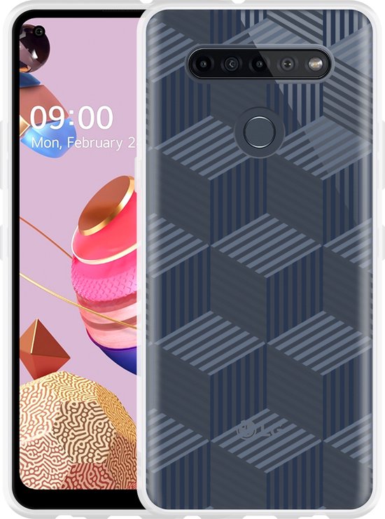 Hoesje geschikt voor LG K51S Isometric Pattern | bol