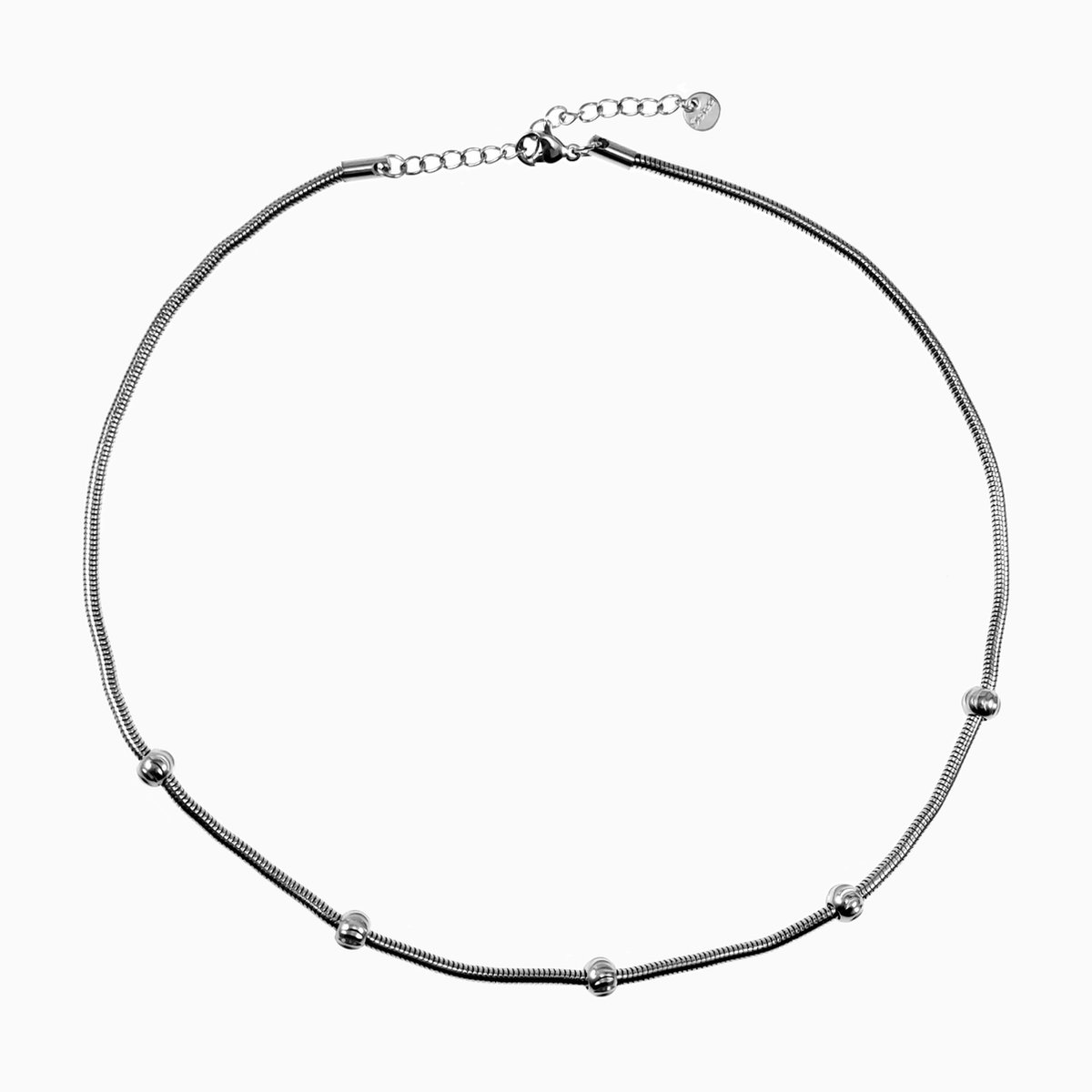 45cm Vossenstaart Ketting Dames - Stalen Zilver Kleur - Choker-Stijl ...