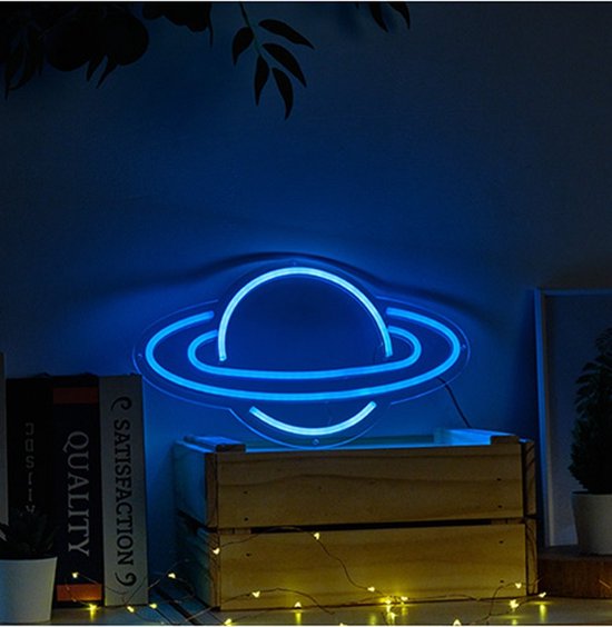 OHNO Neon Verlichting Planet - Neon Lamp - Wandlamp - Decoratie - Led ...