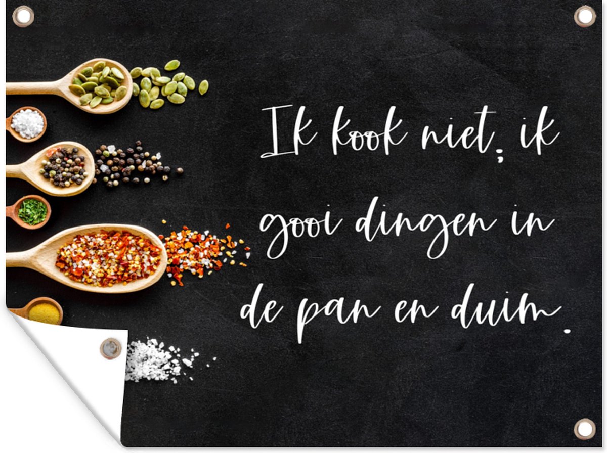 Tuin decoratie Ik gooi dingen in de pan en duim - Keuken - Quotes ...