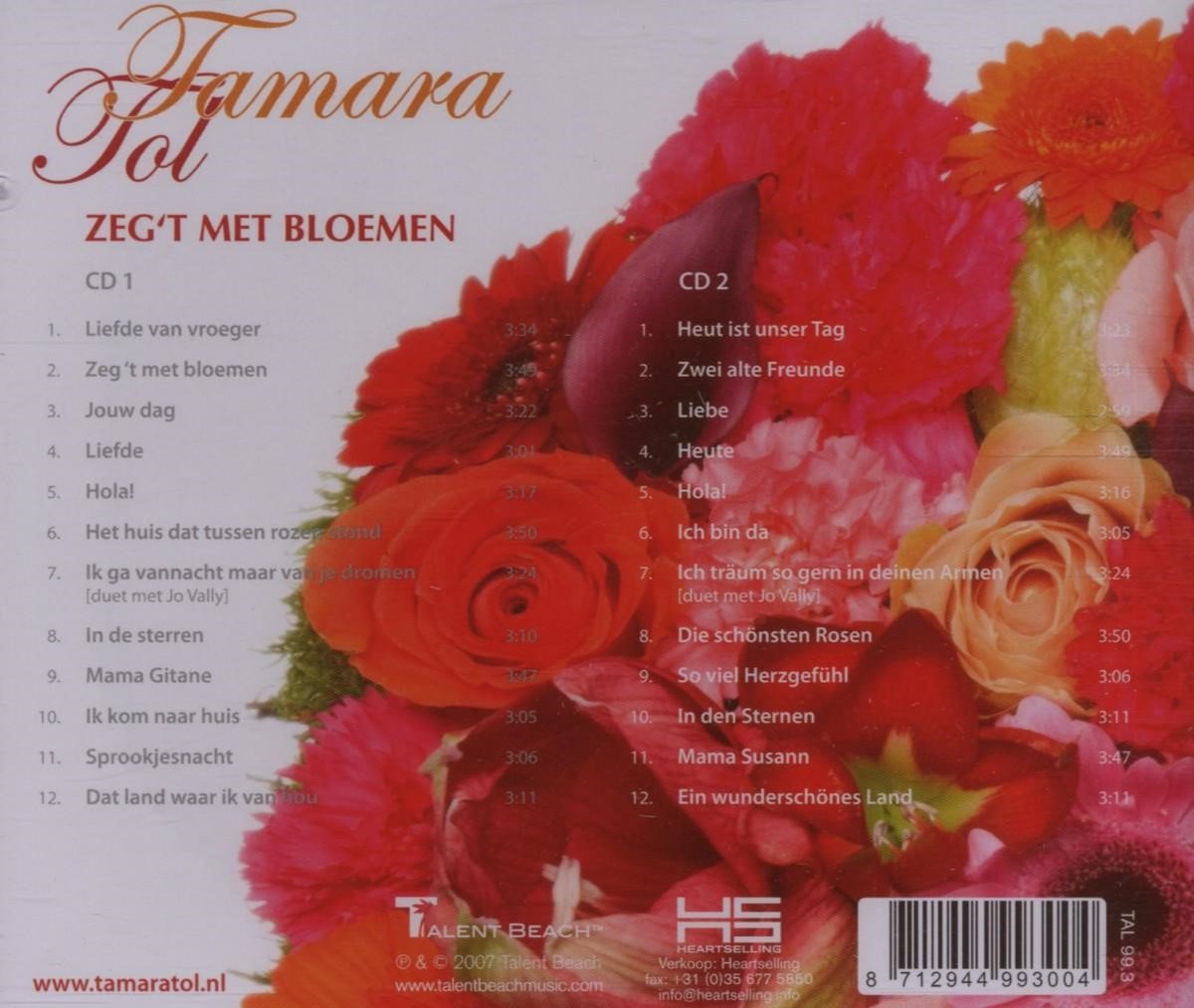 Tamara Tol - Zeg het met bloemen (2 CD), Tamara Tol | CD (album ...