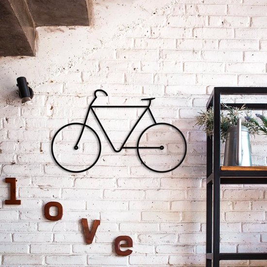Metalen Wanddecoratie - Thin Bike - 60x37 cm (Metaal Fiets Schilderij ...
