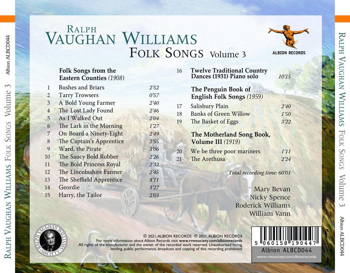Ralph Vaughan Williams: Folk Songs Volume 3, various artists | CD (album) | Muziek | bol