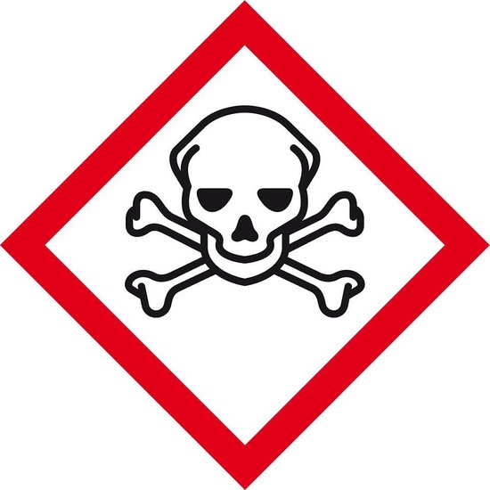 GHS06 giftige stoffen sticker 100 x 100 mm | bol