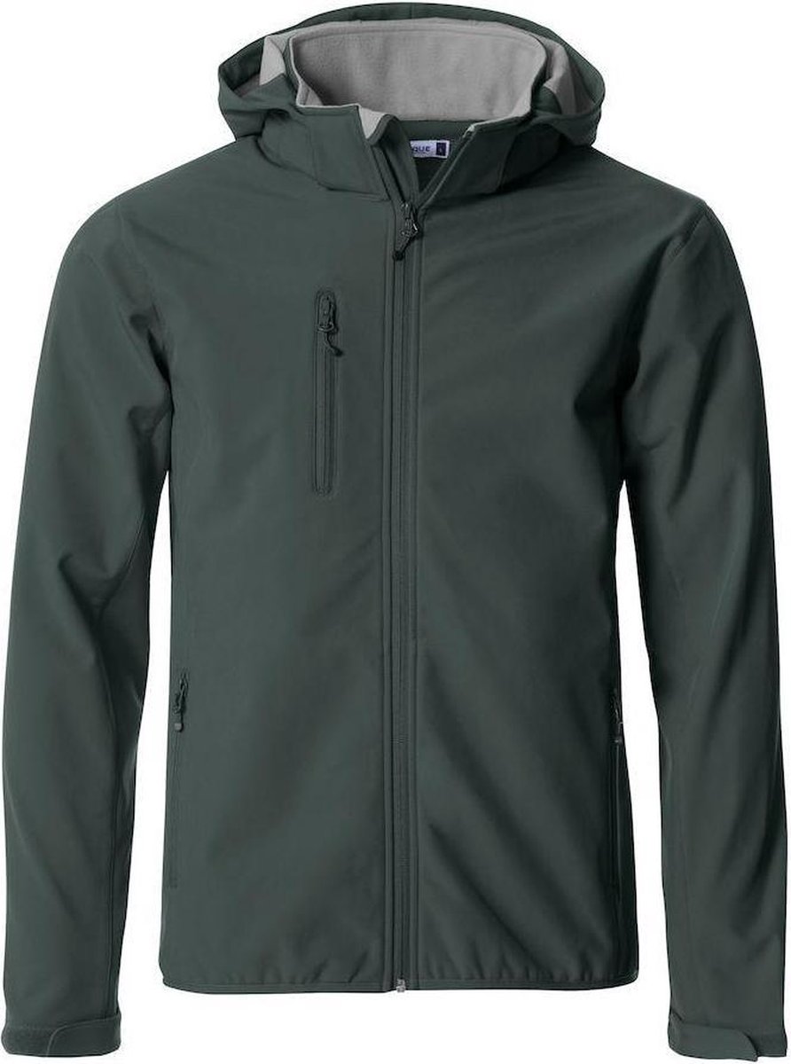 Clique Basic Hoody Softshell Jacket 020912 - Mannen - Pistol - M | bol.com