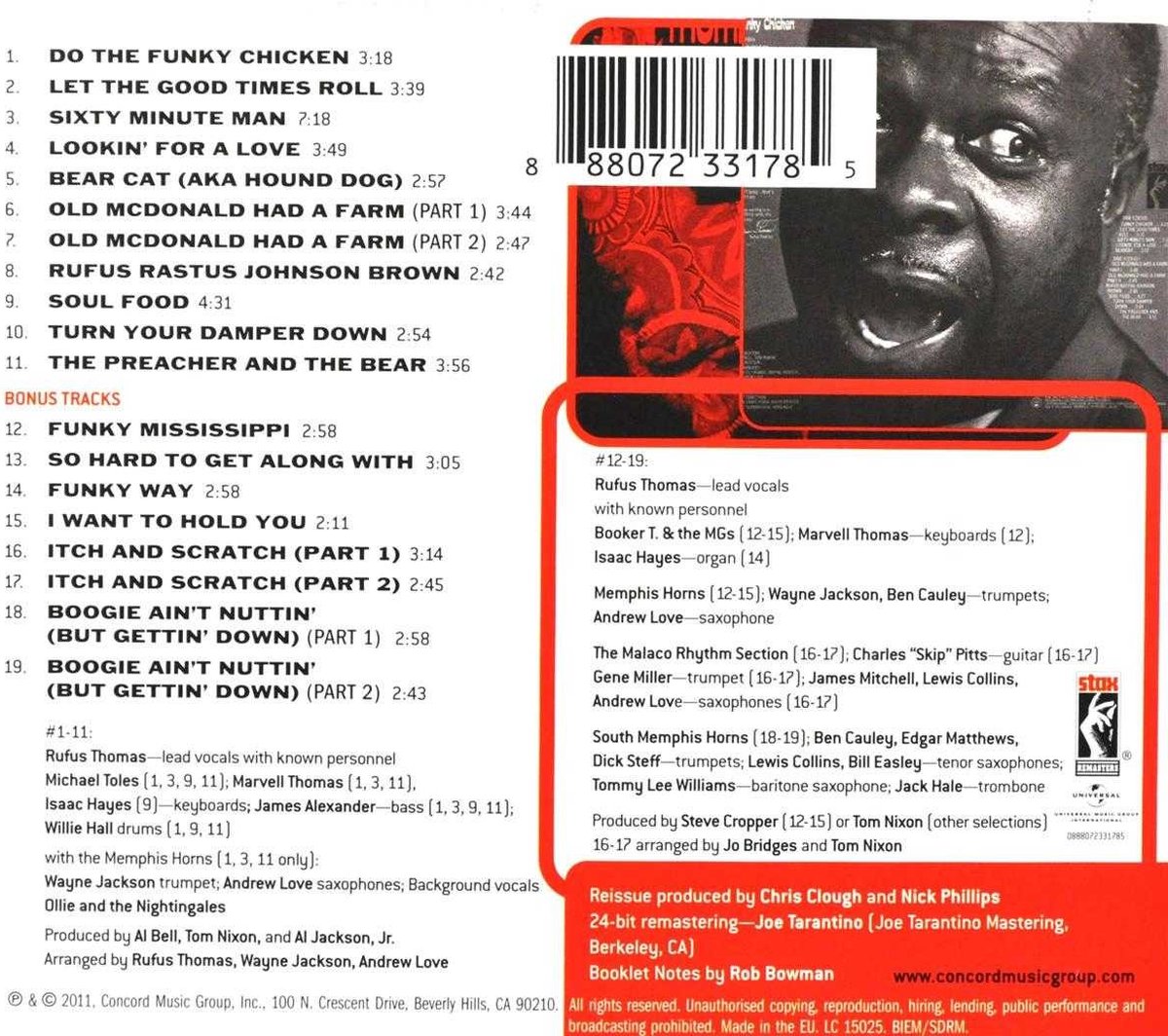 Rufus Thomas - Do The Funky Chicken (CD) (Remastered), Rufus Thomas ...