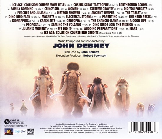 John Debney - Ice Age: Collision Course (Original Motion Picture Score ...